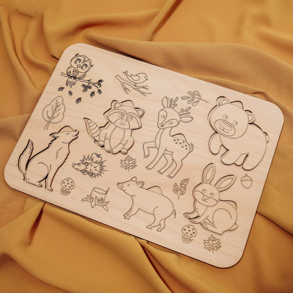 Educational kids animals montessori puzzle laser cut svg file