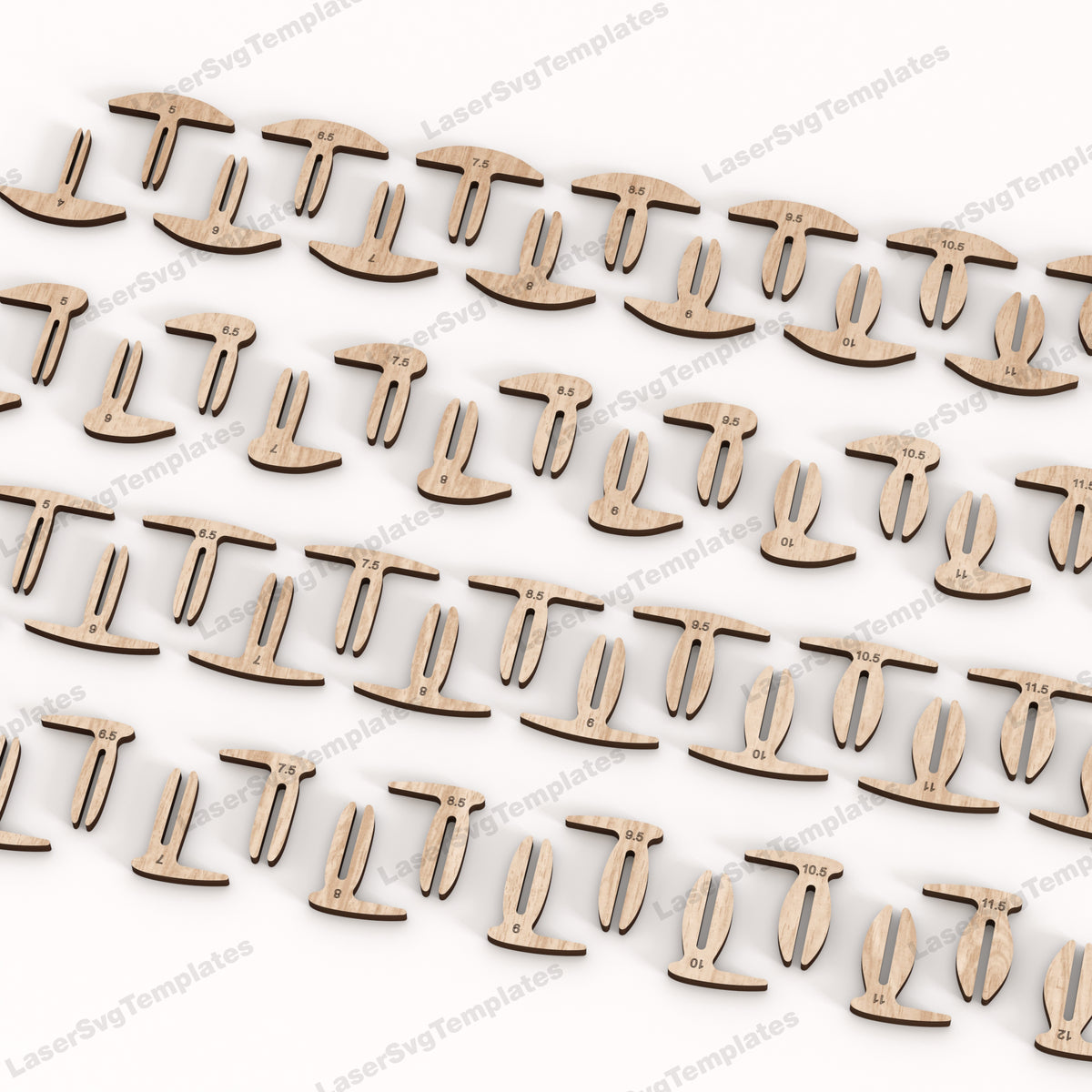 Two sets for laser pins laser cut svg file