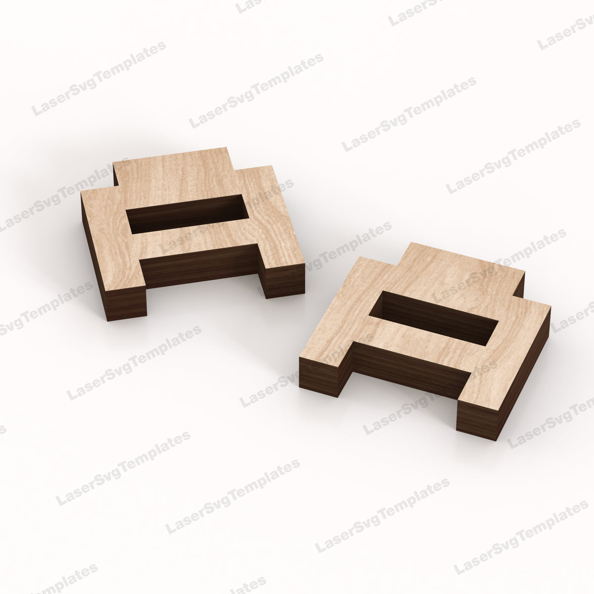 Laser cut test set for 13 material thicknesses svg file