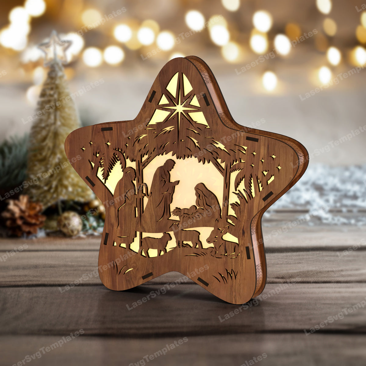 Nativity Laser Cut Files | 3D Layered Scene | SVG DXF AI for Wood – Page 2