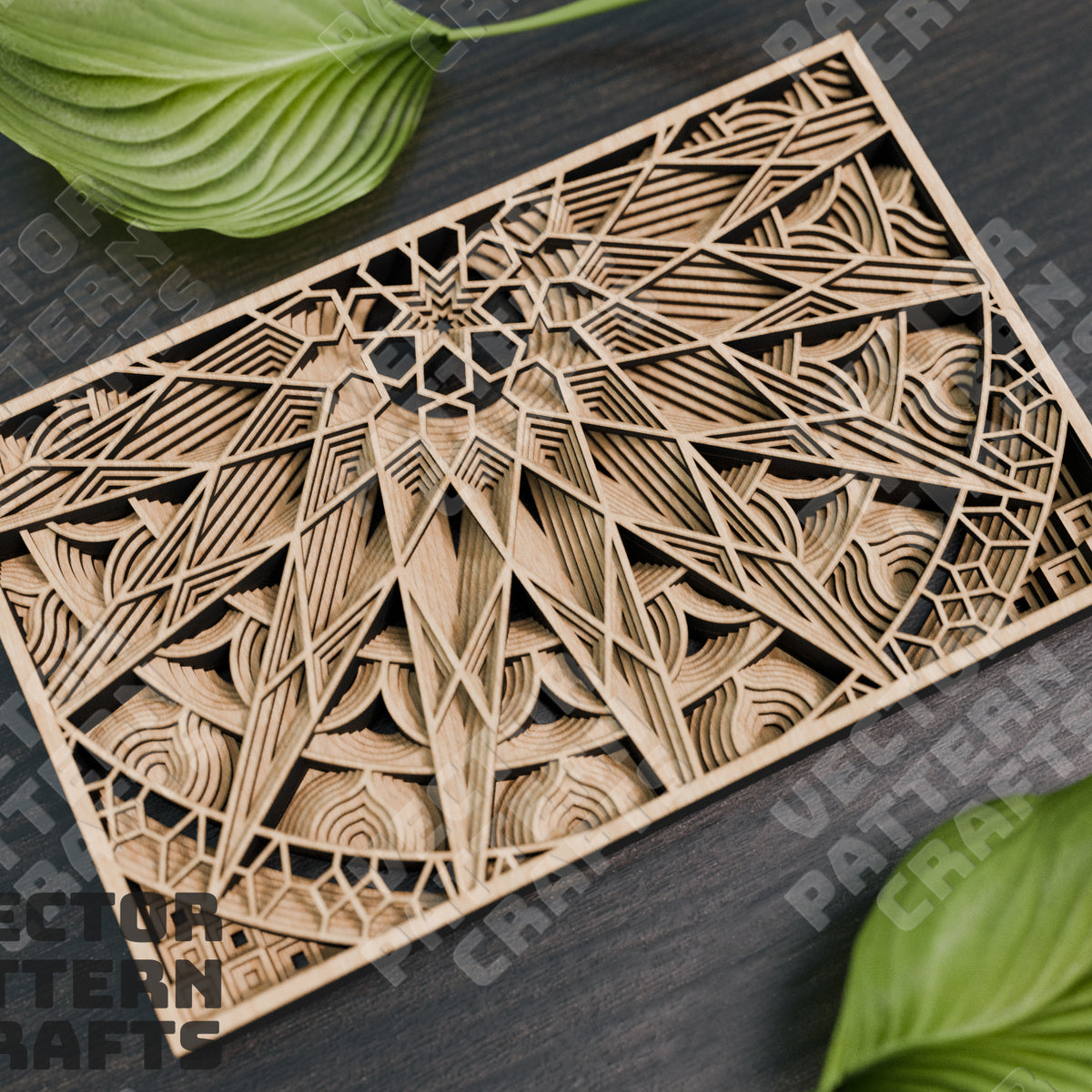 Laser cut Multilayer Mandala Square Wall Art Svg File