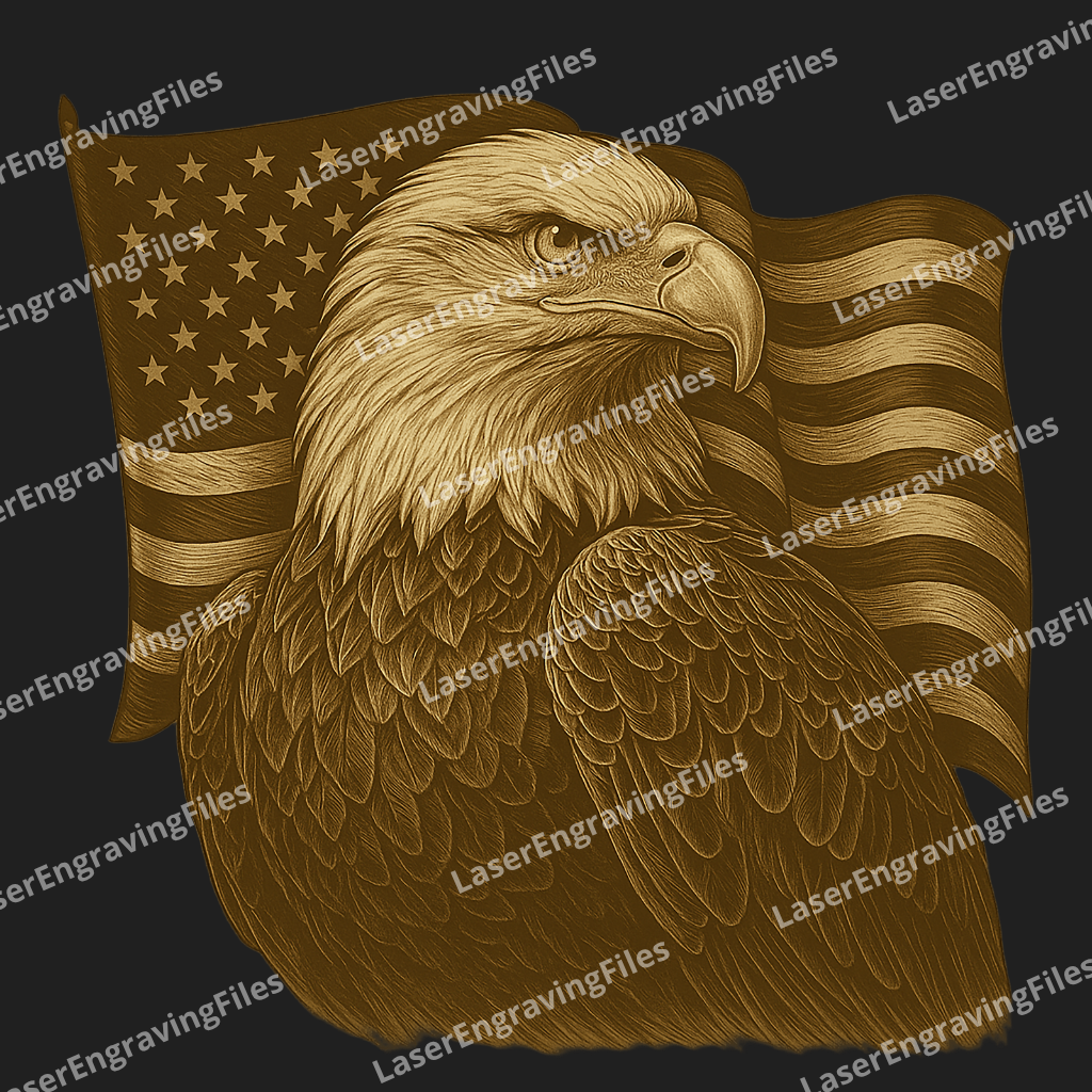 USA eagle design laser engraving png file