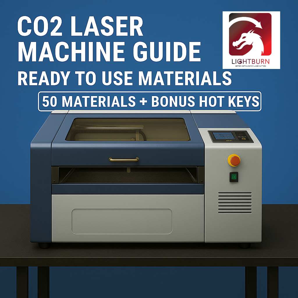 CO₂ Laser Machine Guide – Ready-to-Use LightBurn Materials (+BONUS HOT