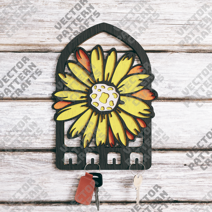 Multilayer key holder 4 bundle laser cut svg file