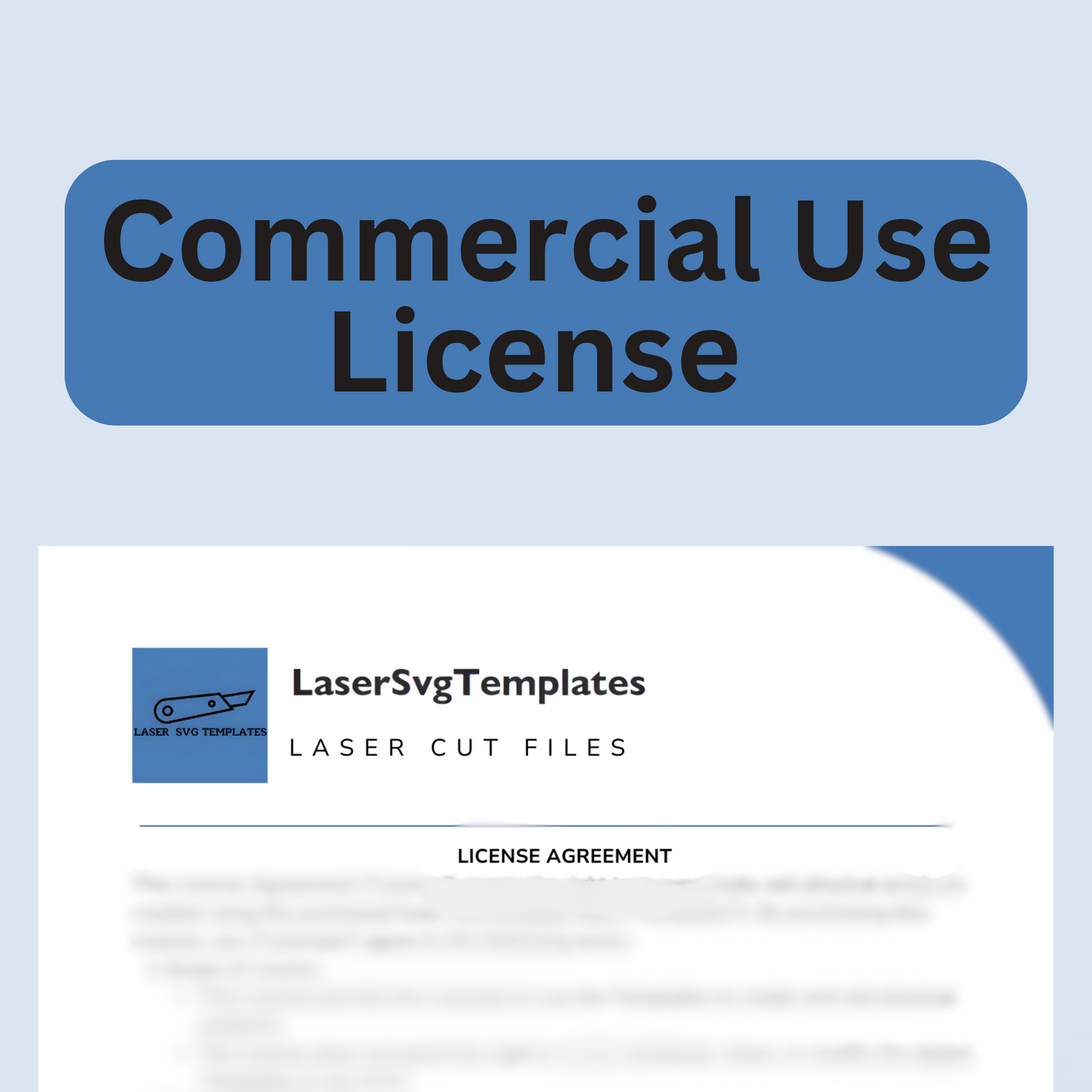 1 Commercial License Product (For Selling Physical Products Made from ...