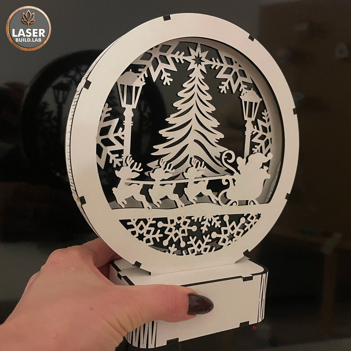 Christmas Light Box laser cut file