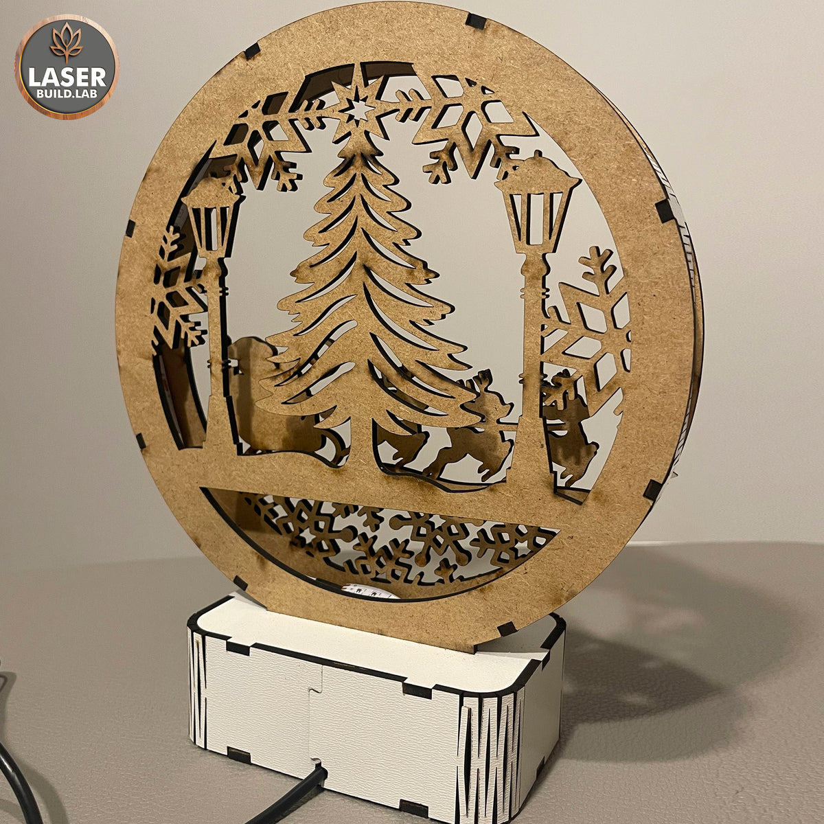Christmas Light Box laser cut file