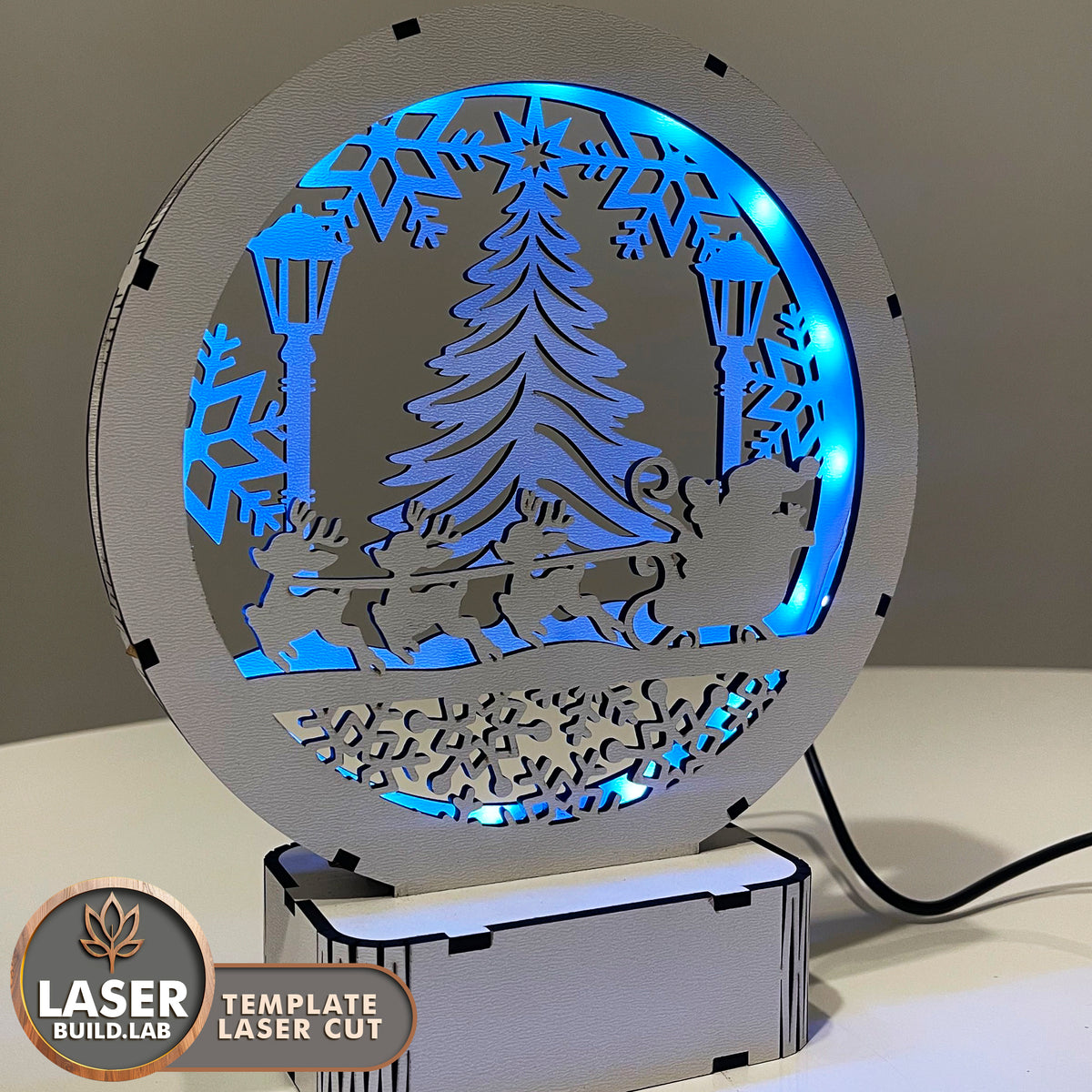 Christmas Light Box laser cut file