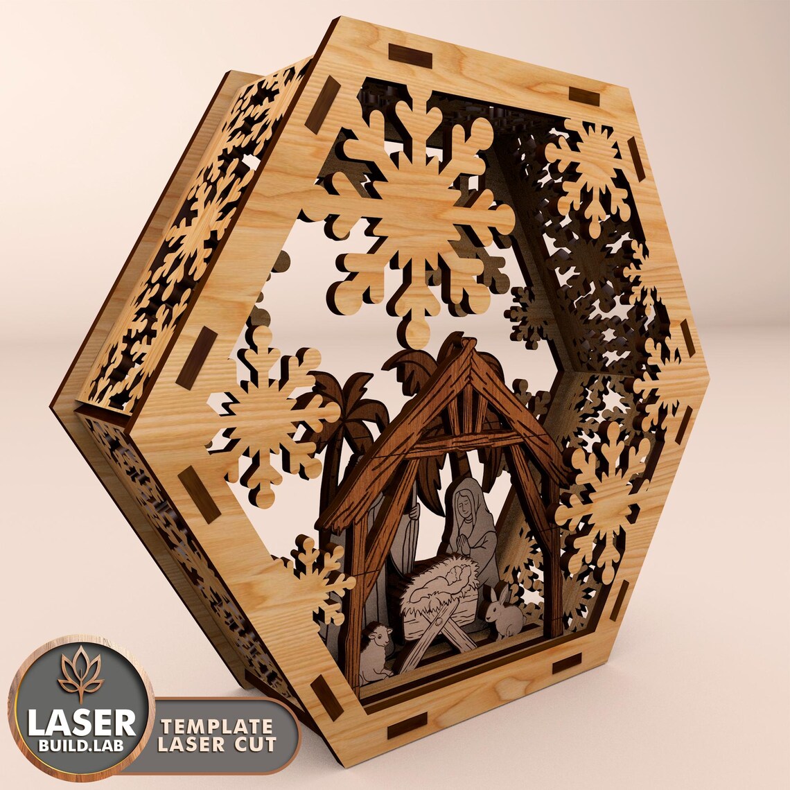 Christmas Nativity Scene Table Decor Laser Cut Svg File