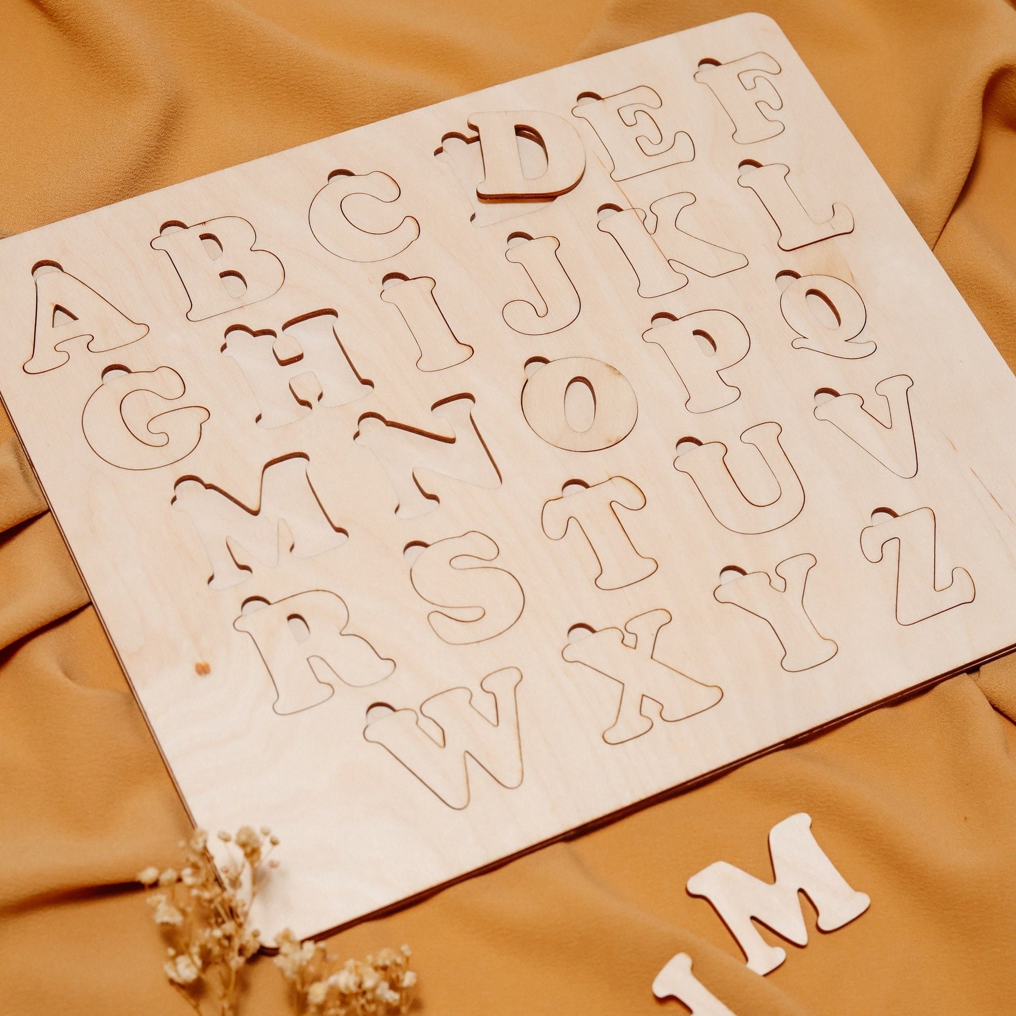 Educational kids alphabet puzzle laser cut svg file – LaserSvgTemplates