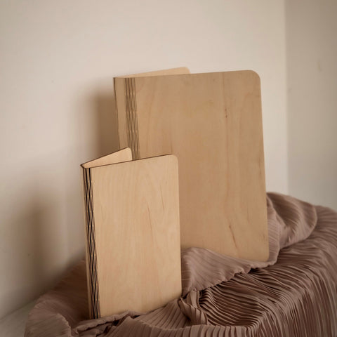 Book Cover Laser Cut File | Wooden Notebook & Journal | Living Hinge