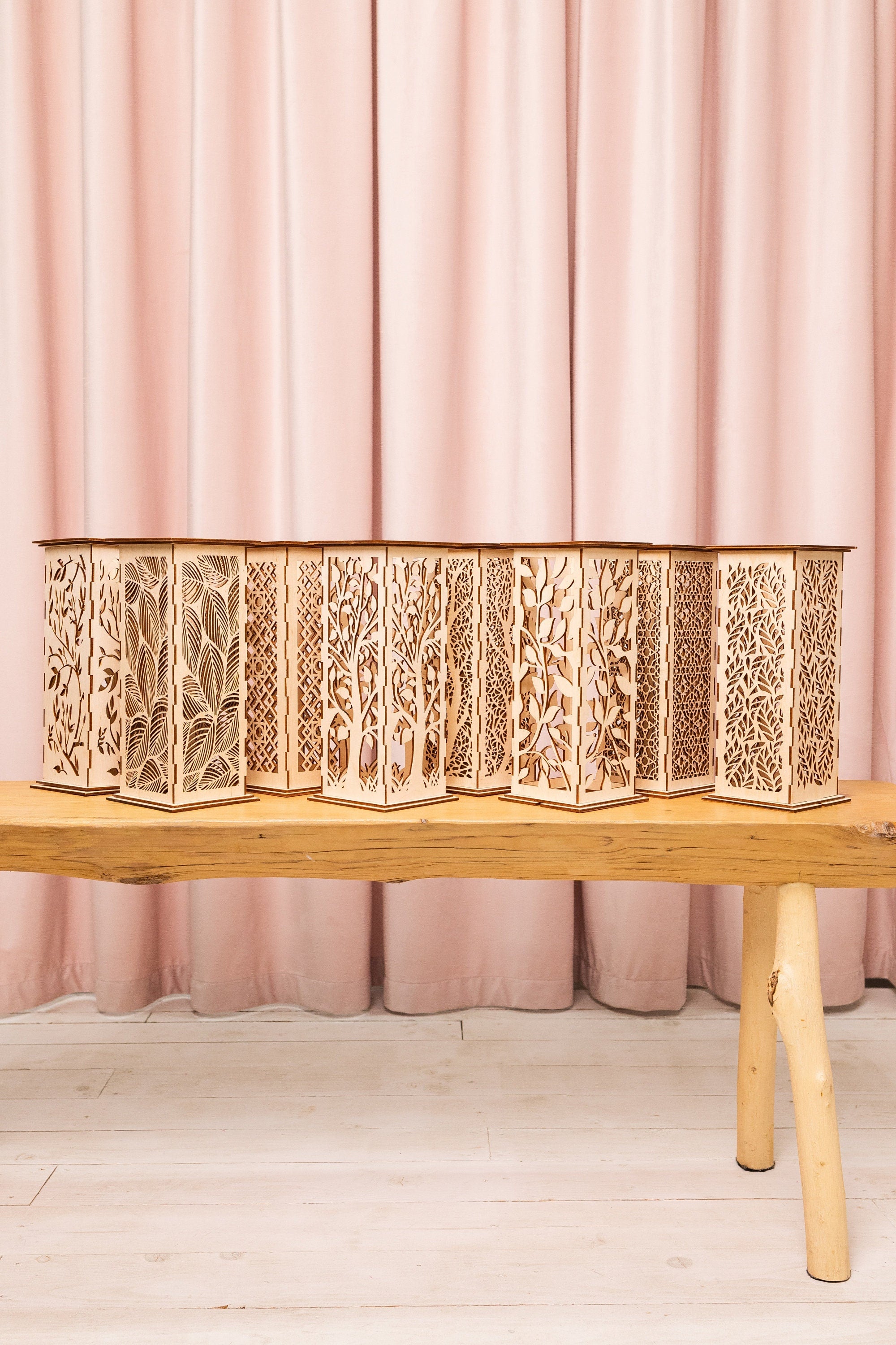 Laser cut wooden candle holder 8 bundle svg file – LaserSvgTemplates