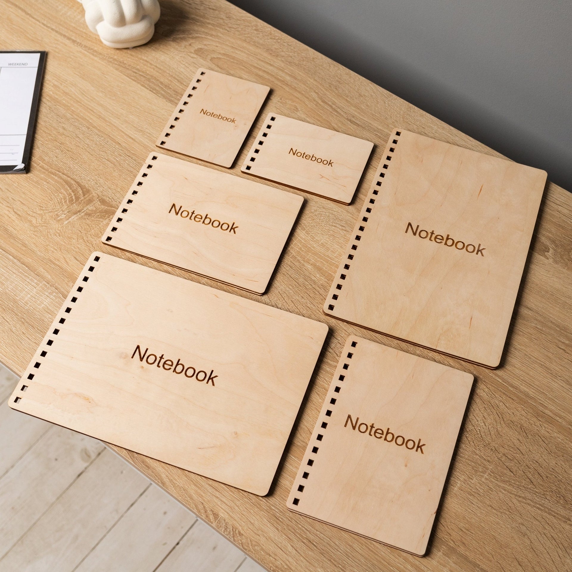 Book Cover Laser Cut File | Wooden Notebook & Journal | Living Hinge