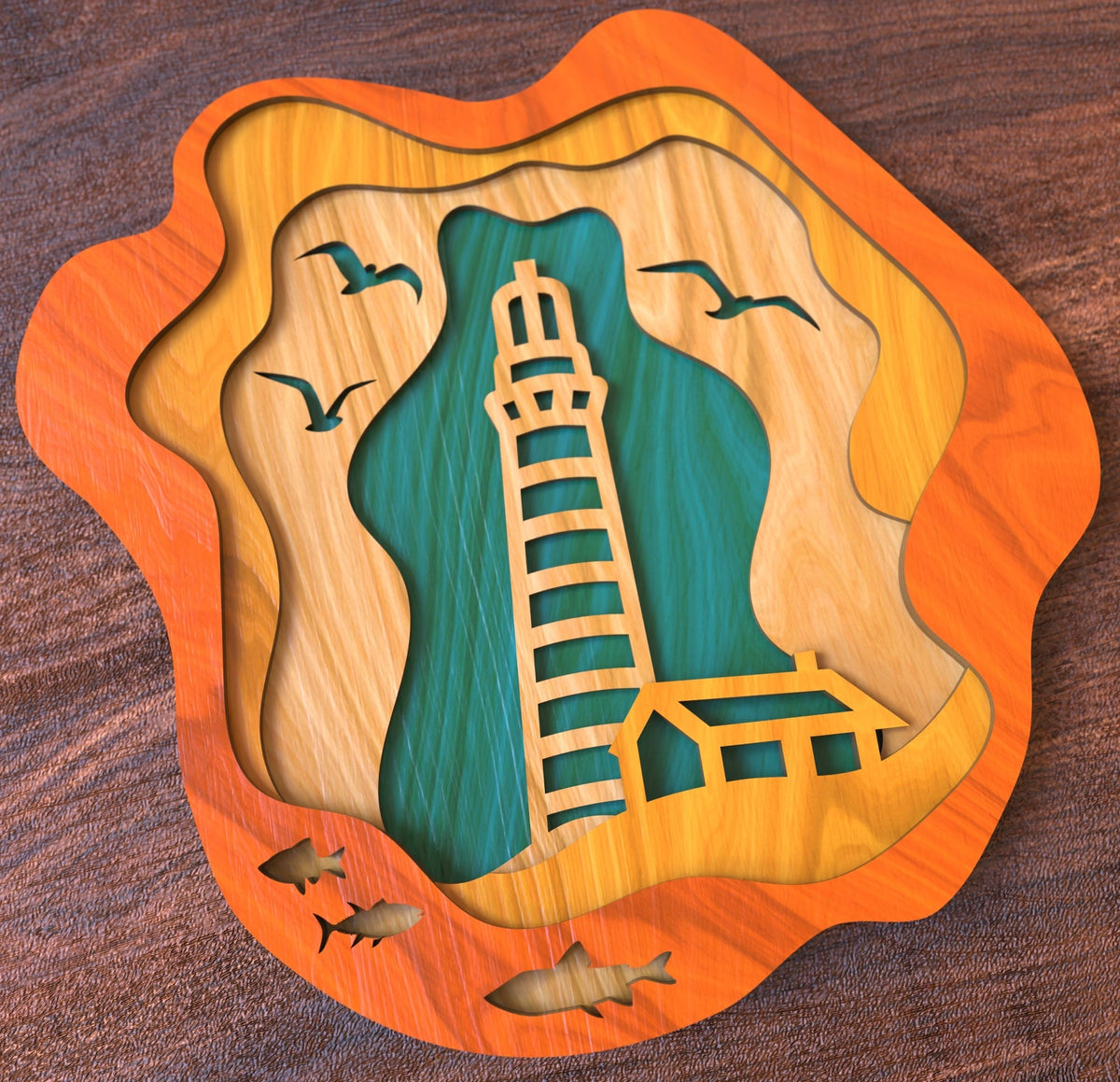 Laser cut multilayer mandala 3D lighthouse svg file – LaserSvgTemplates