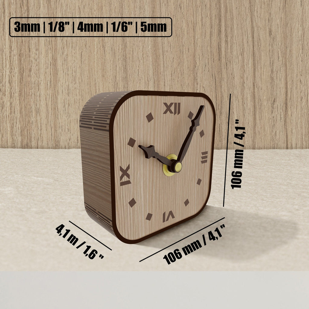 Wooden table clock bundle laser cut svg file – LaserSvgTemplates