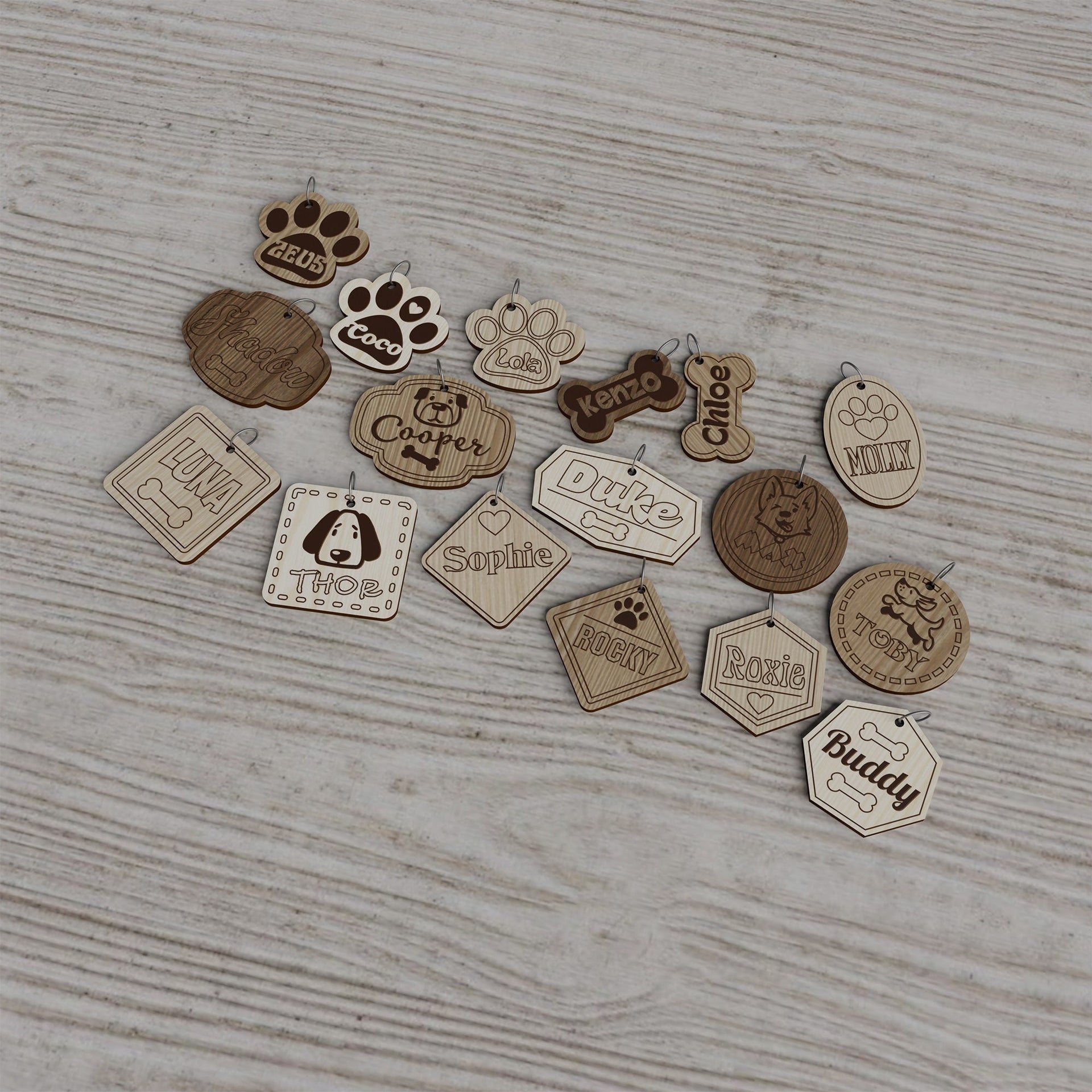 🔑 Keychain Laser Cut File – Unique Designs for Personal Gifts