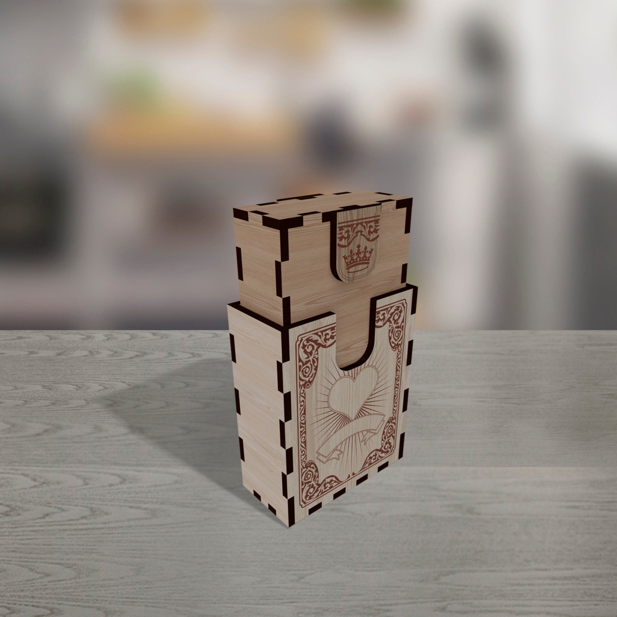 Playing game cards box laser cut svg file – LaserSvgTemplates