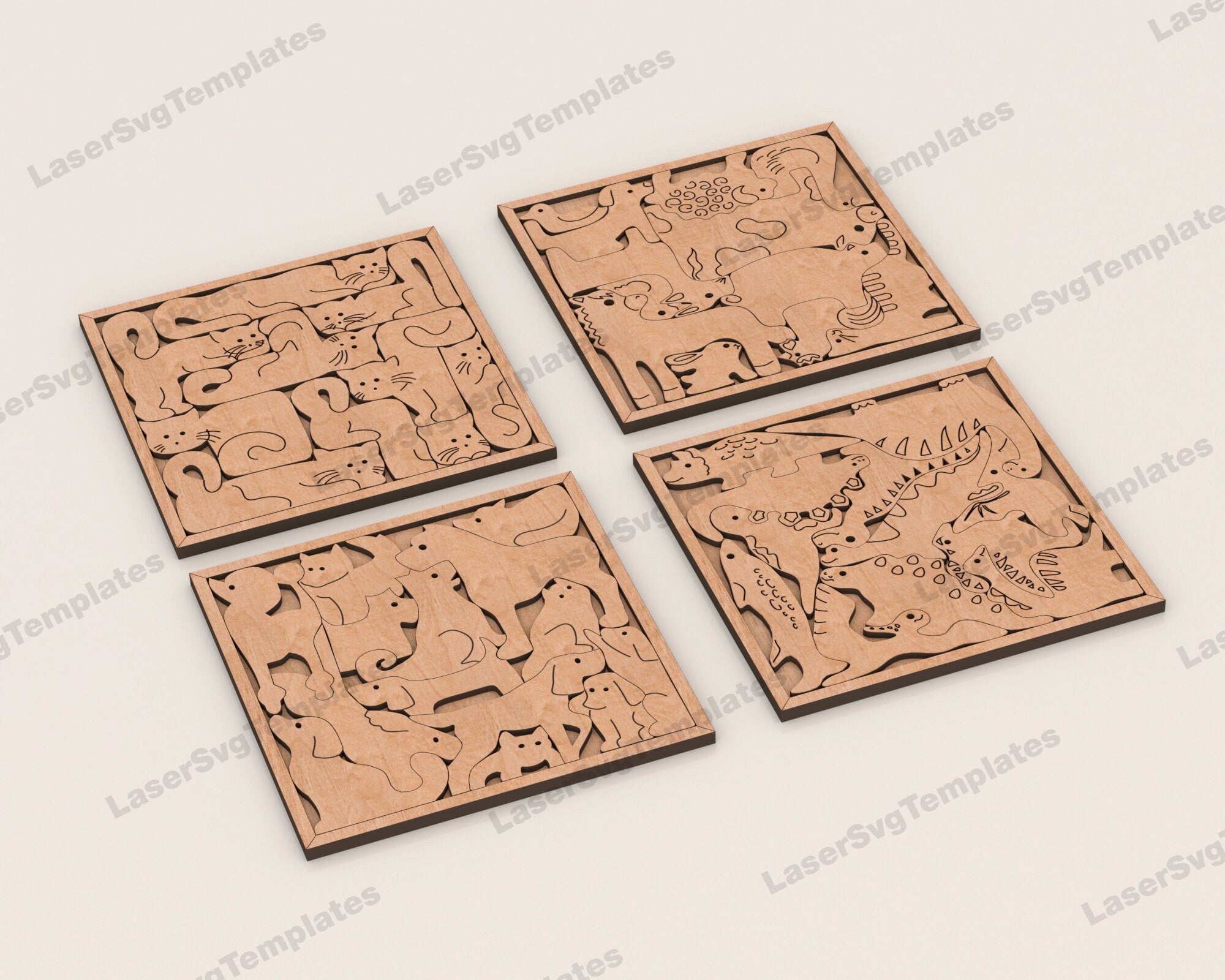 🧩 Puzzle Laser Cut File – Creative and Fun Designs Await