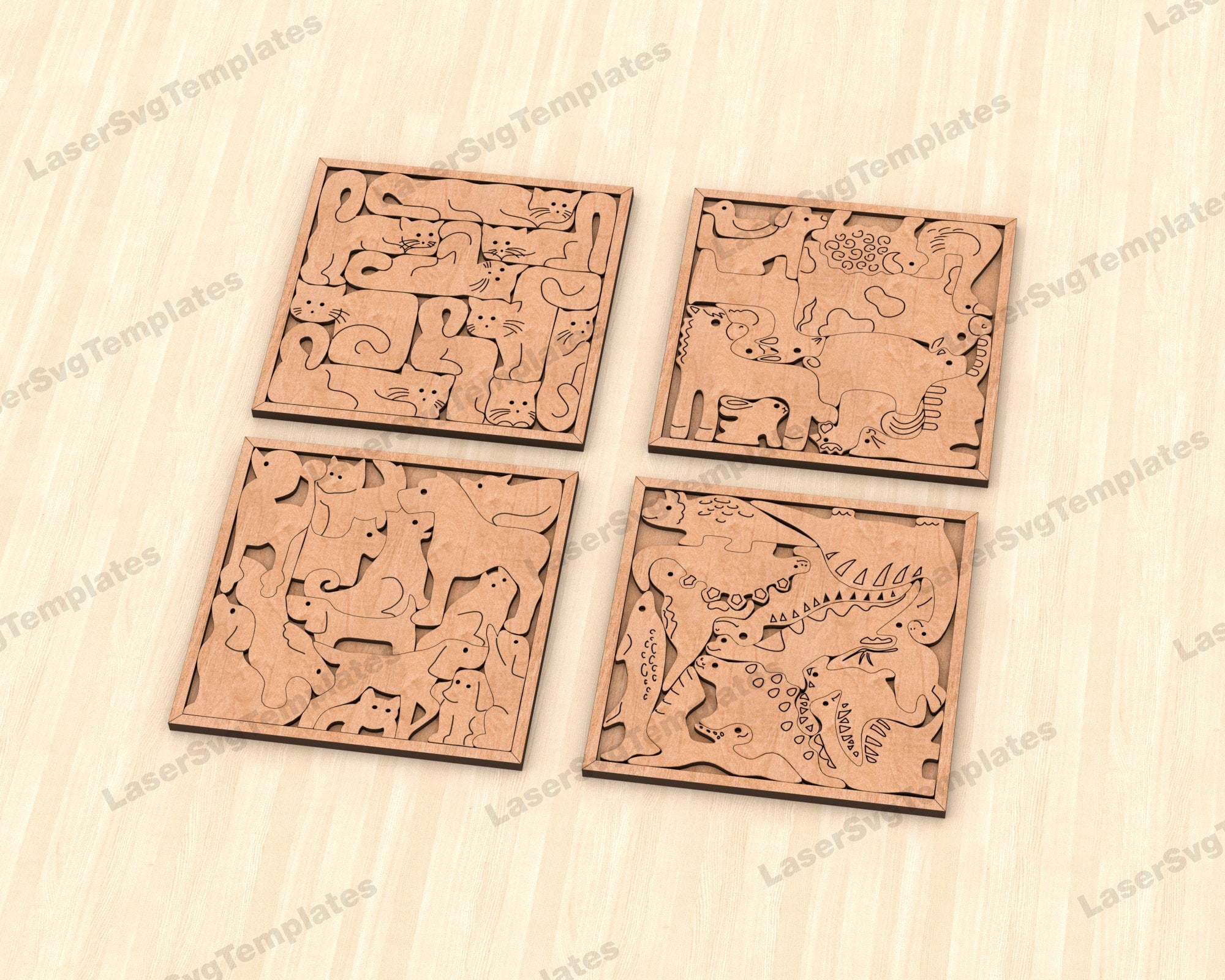 🧩 Puzzle Laser Cut File – Creative and Fun Designs Await