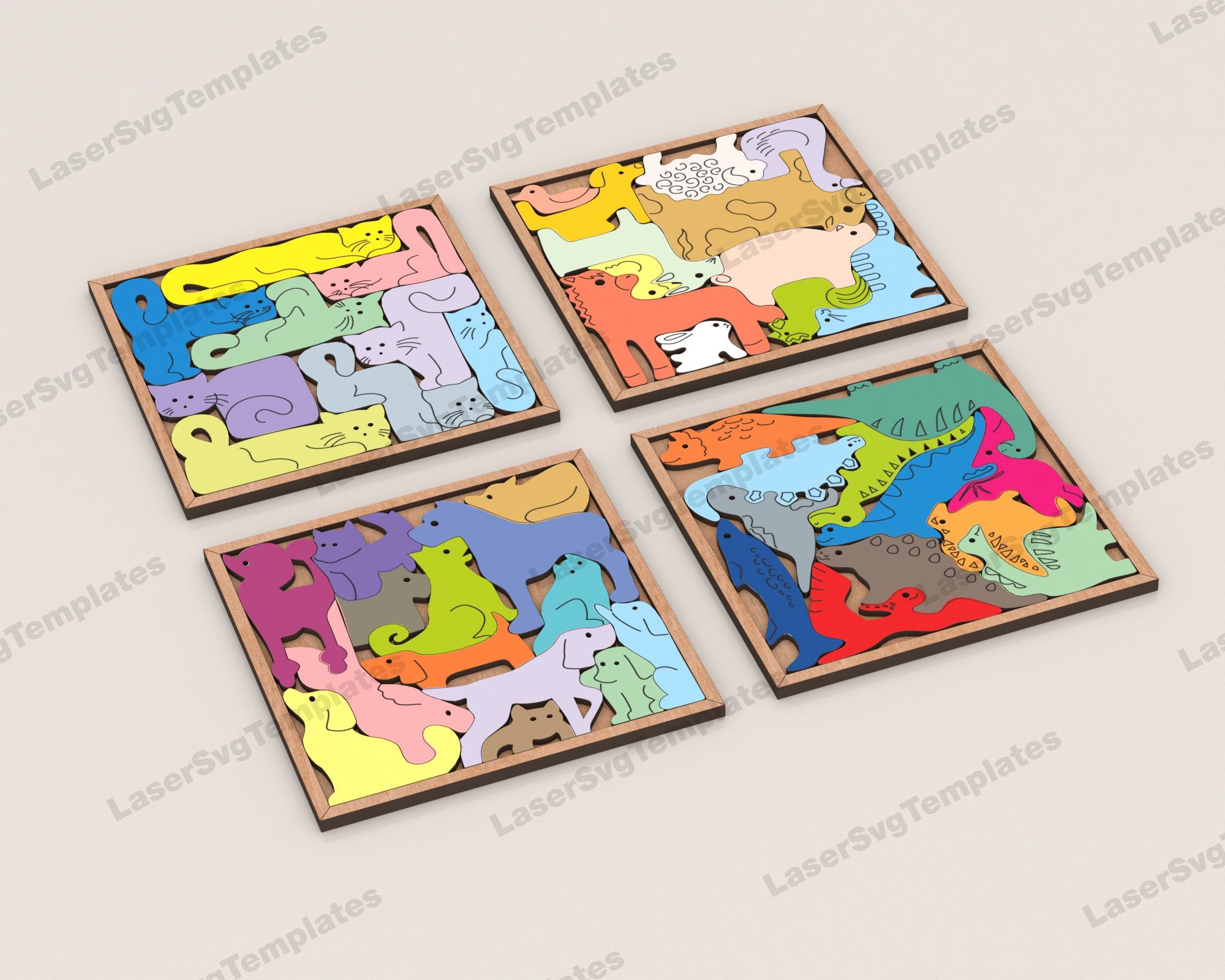 🧩 Puzzle Laser Cut File – Creative and Fun Designs Await