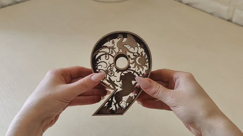 Layered Numbers Laser Cut Svg File