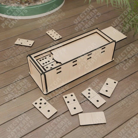 Wooden domino game laser cut svg file