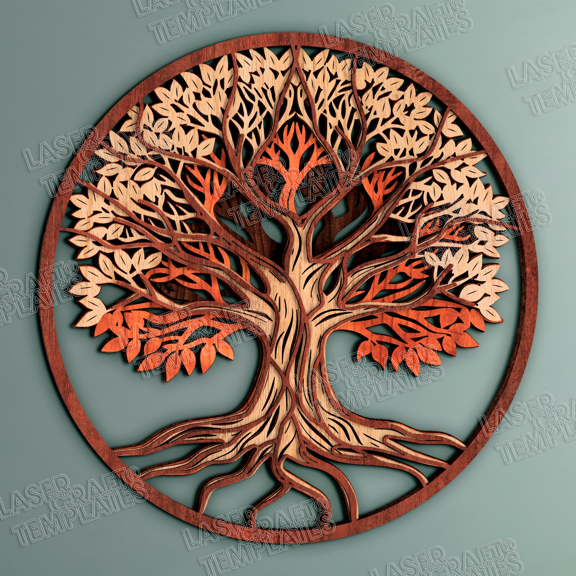 Laser cut tree of life wall art svg file