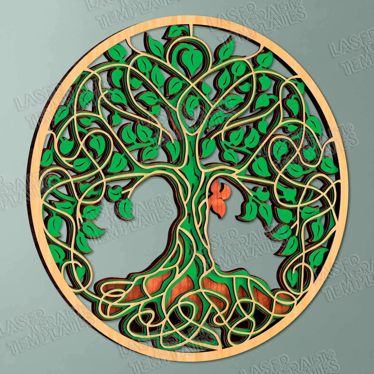 Laser cut tree of life wall panel svg cutting file